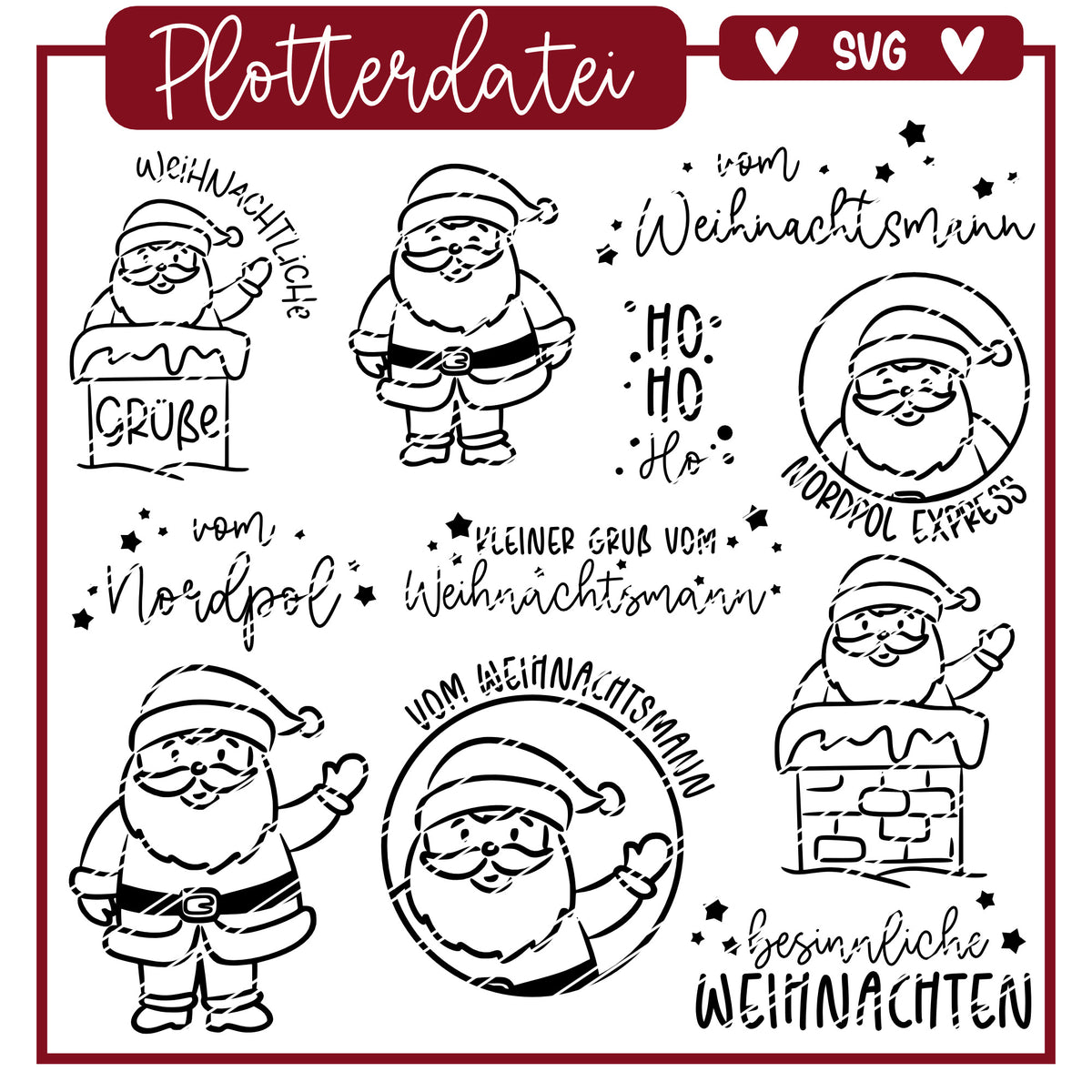 Weihnachtsmann Plotterdatei – Milbow