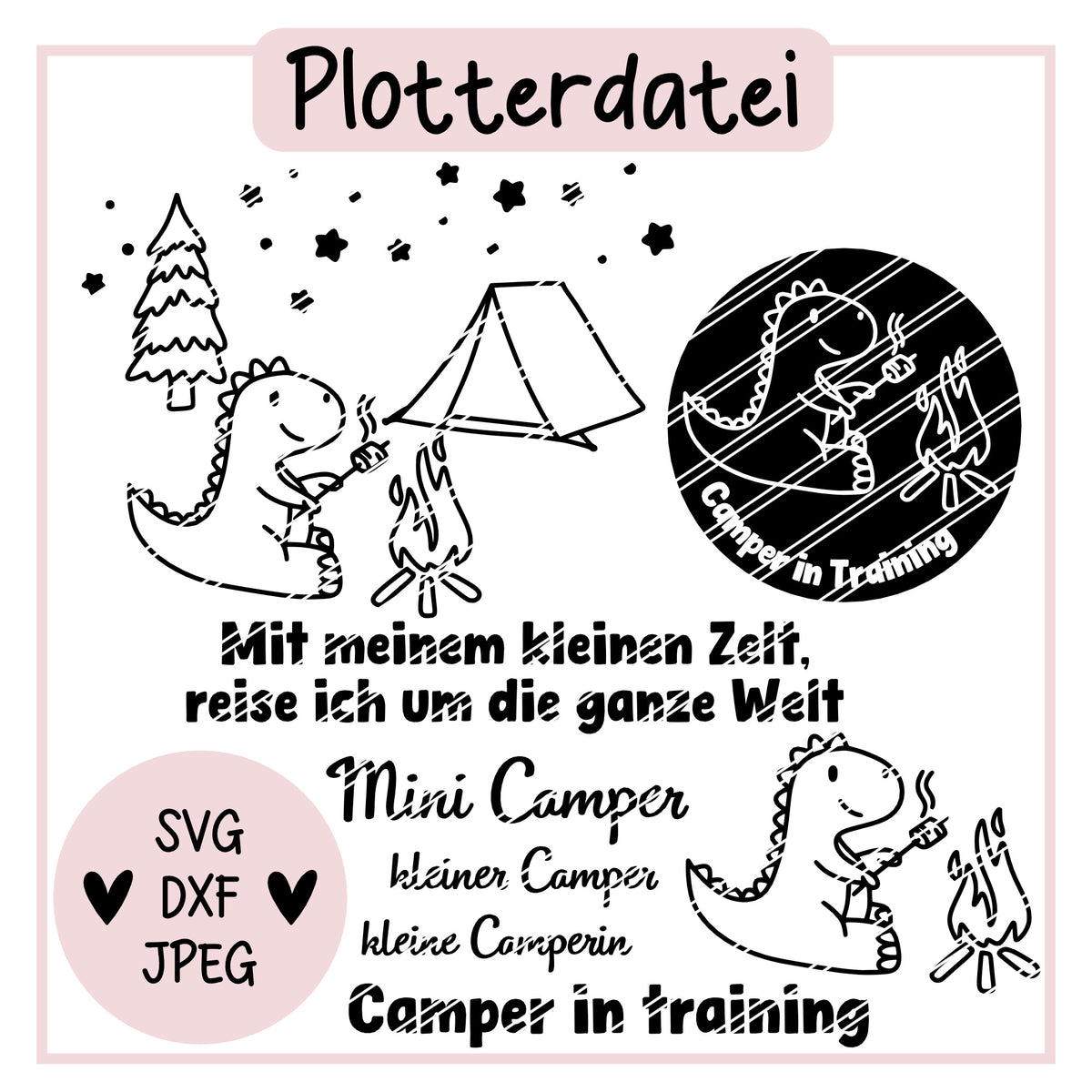 Camping Dino Charlie Plotterdatei – Milbow