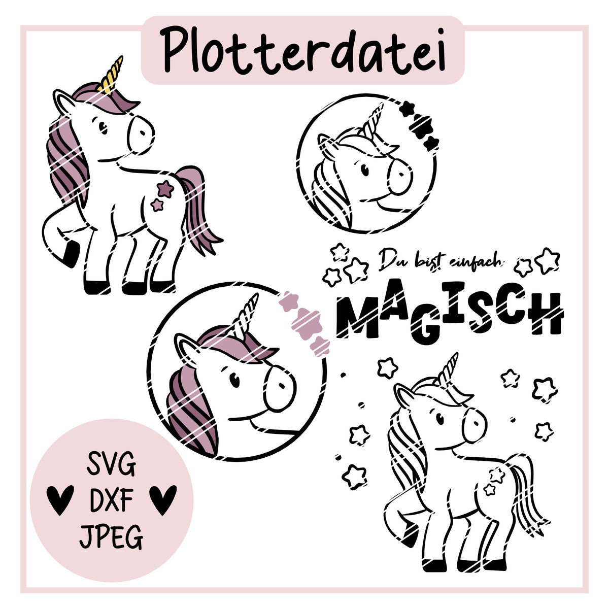 Magisches Einhorn Plotterdatei – Milbow