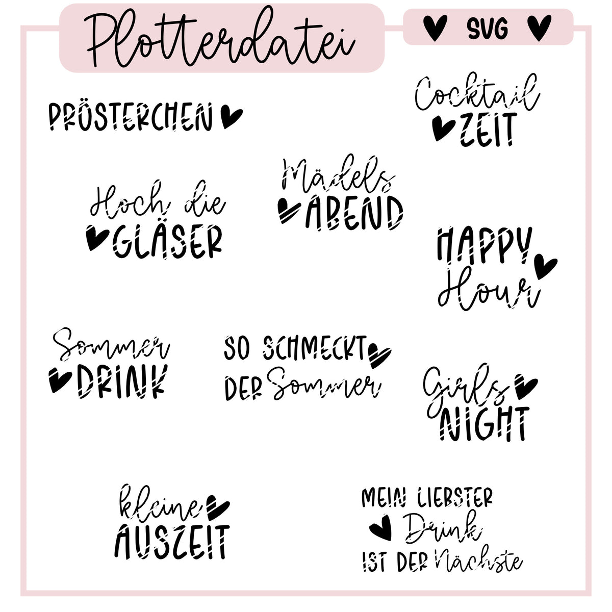 Sommer Untersetzer Plotterdatei – Milbow