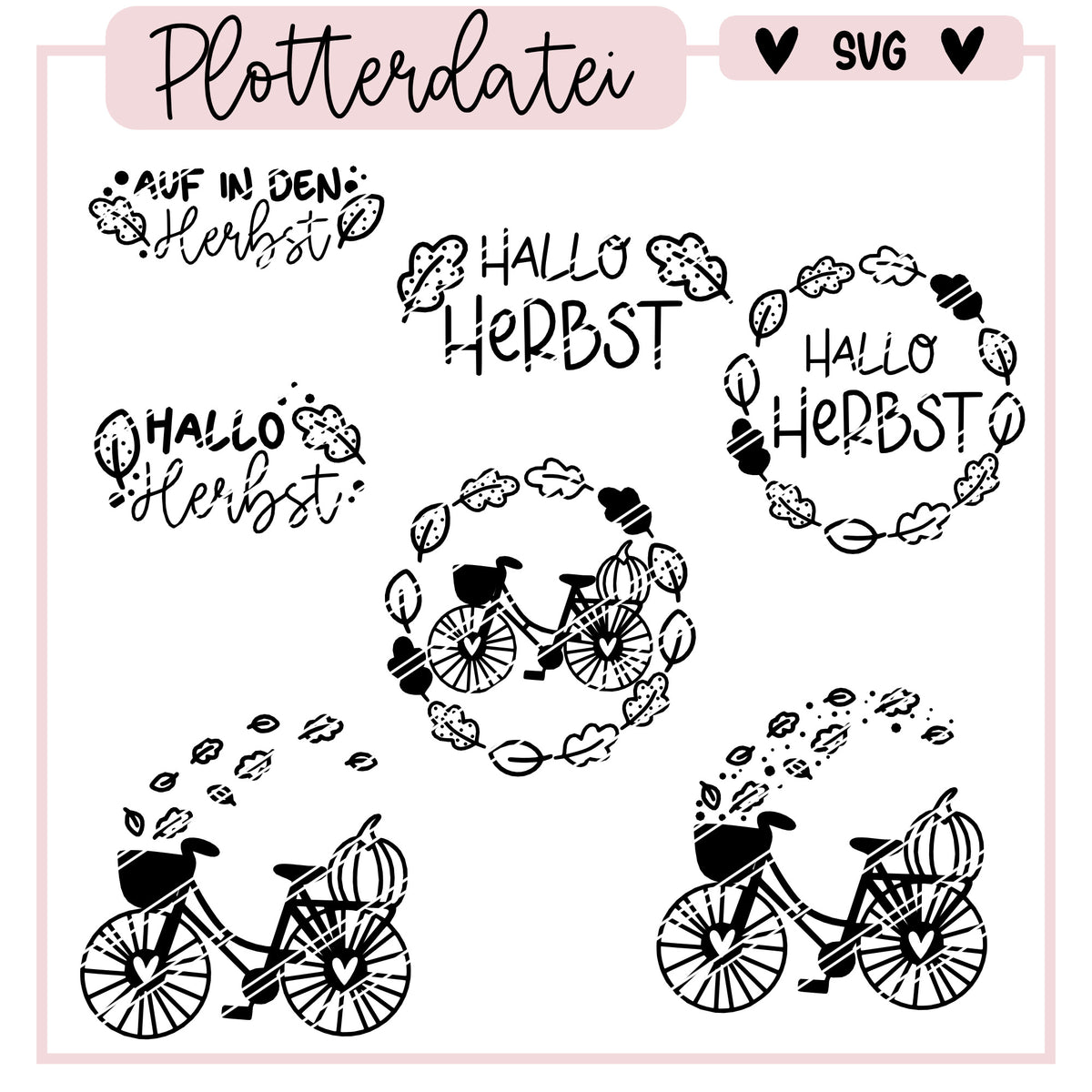 Herbst Fahrrad Plotterdatei – Milbow