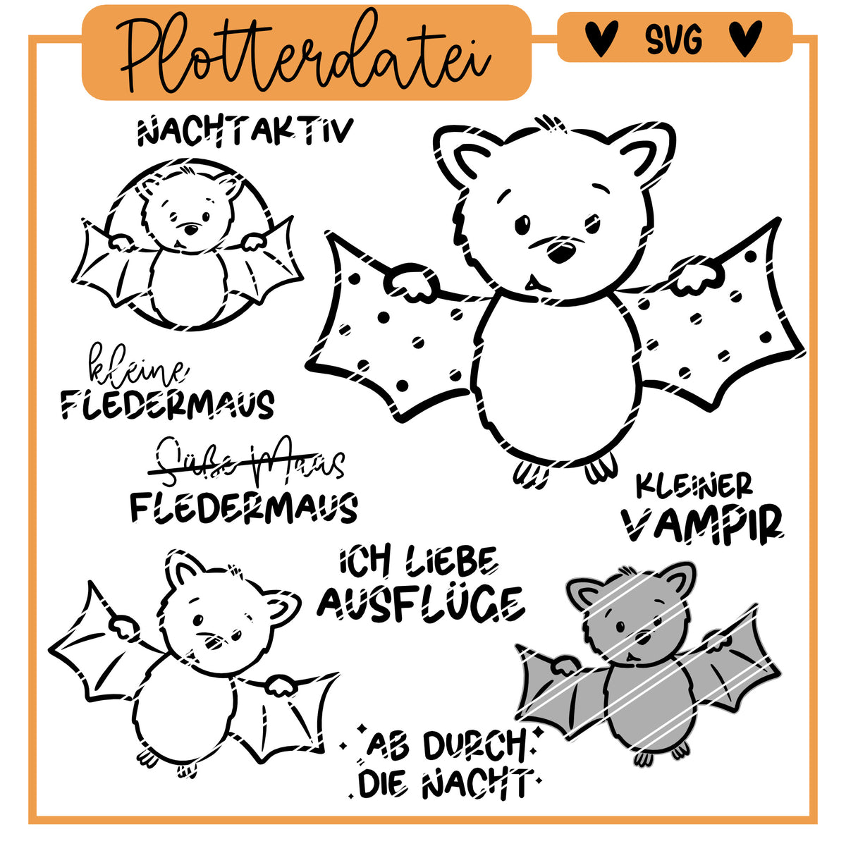 Fledermaus Plotterdatei – Milbow