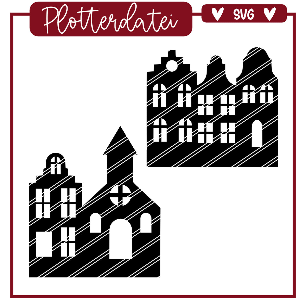 Häuser Klötzchen Plotterdatei – Milbow