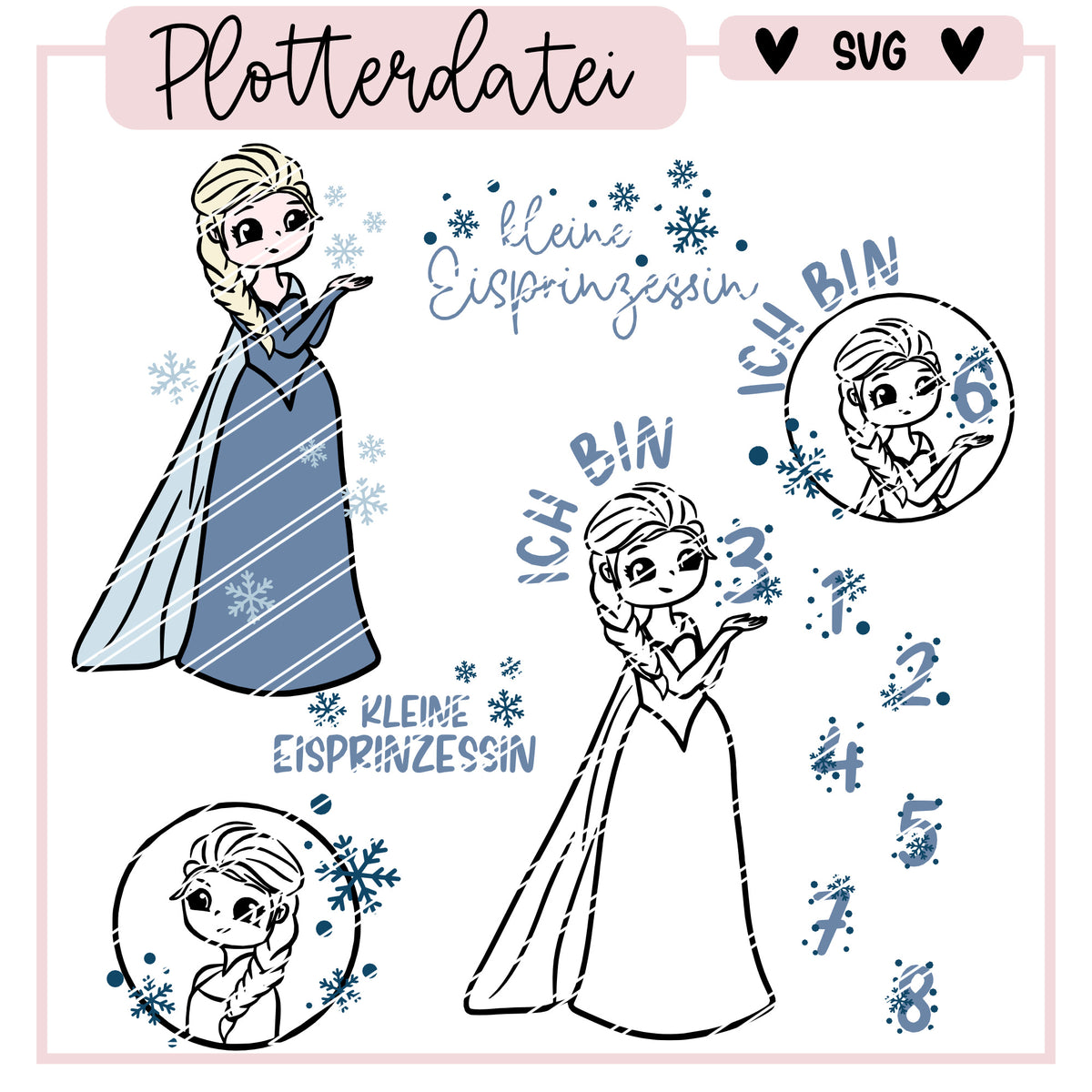 Eisprinzessin Plotterdatei – Milbow