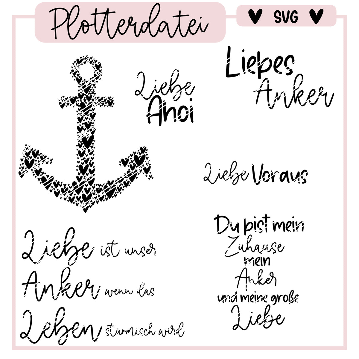 Liebesanker Plotterdatei – Milbow