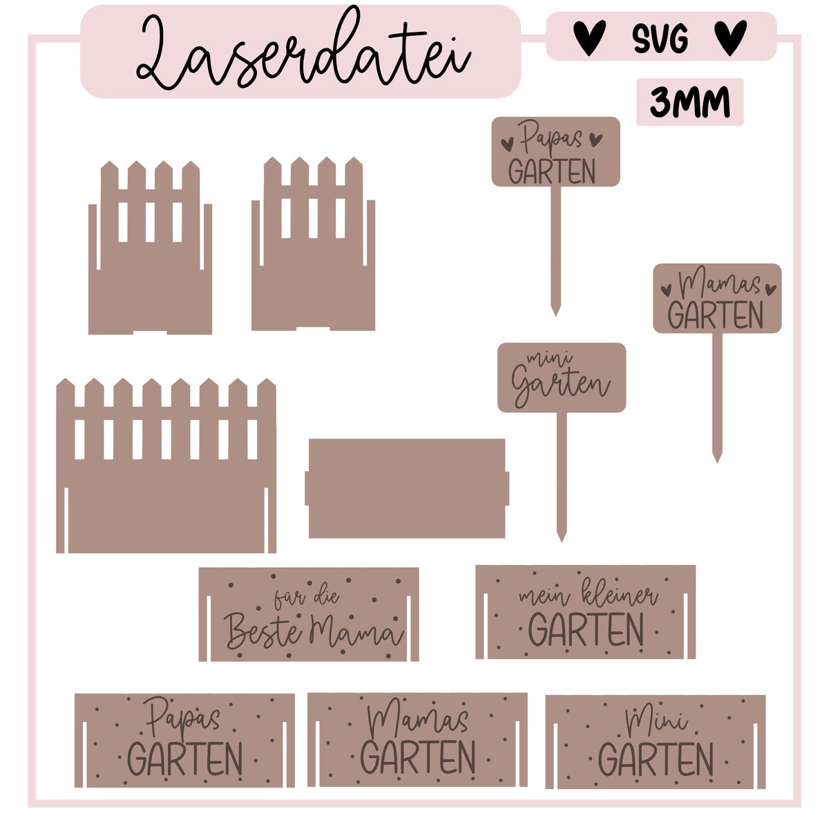 mini Garten Laserdatei – Milbow