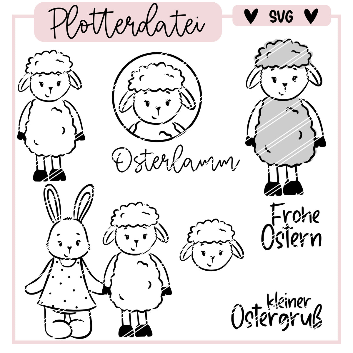 Osterlamm Plotterdatei – Milbow