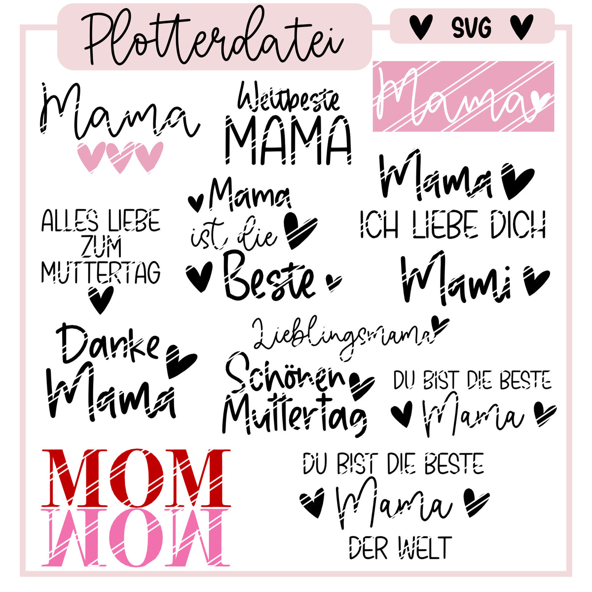 Muttertag Bundle Plotterdatei – Milbow