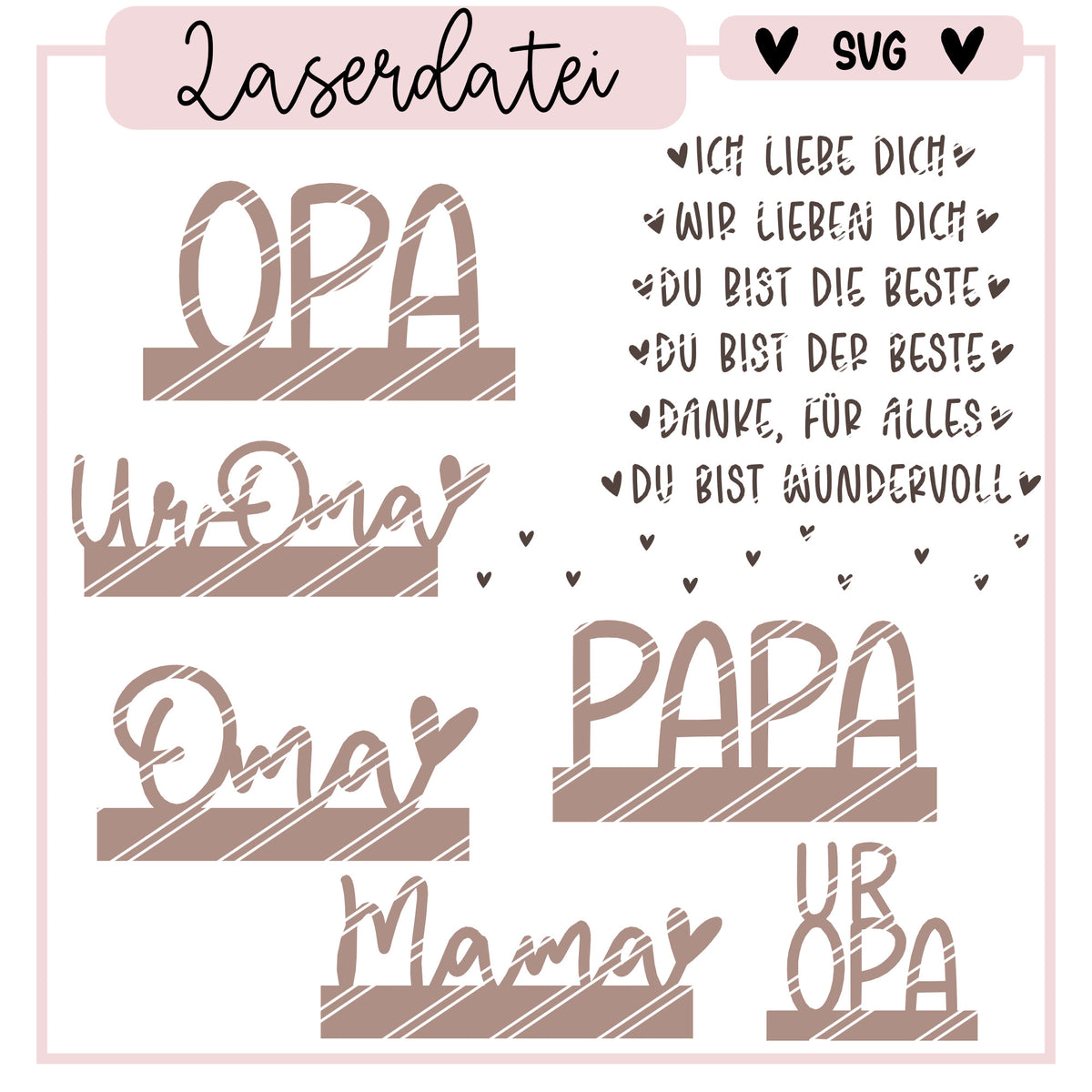 Mama Papa Sticks Plotterdatei – Milbow