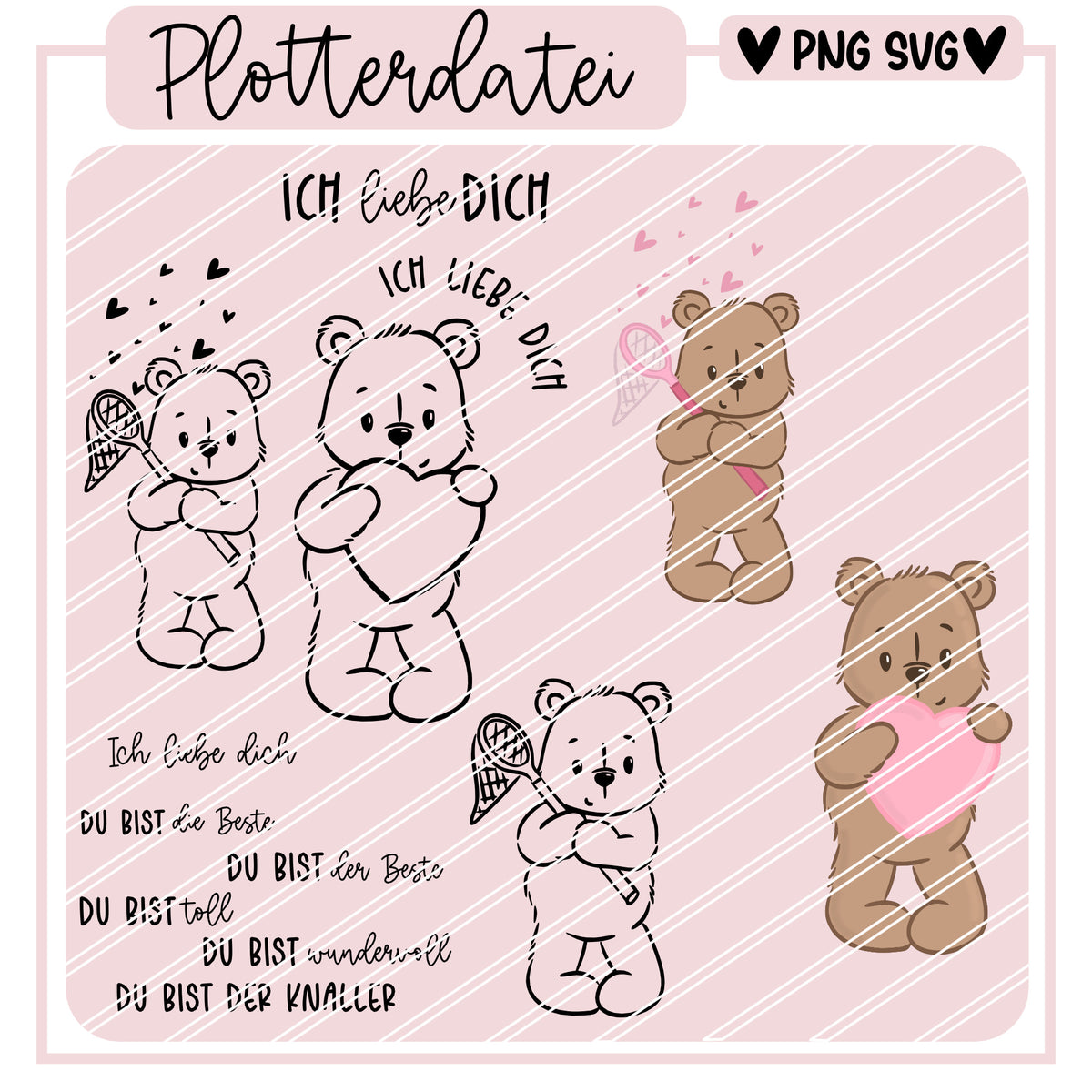 Herz Teddys Plotterdatei – Milbow