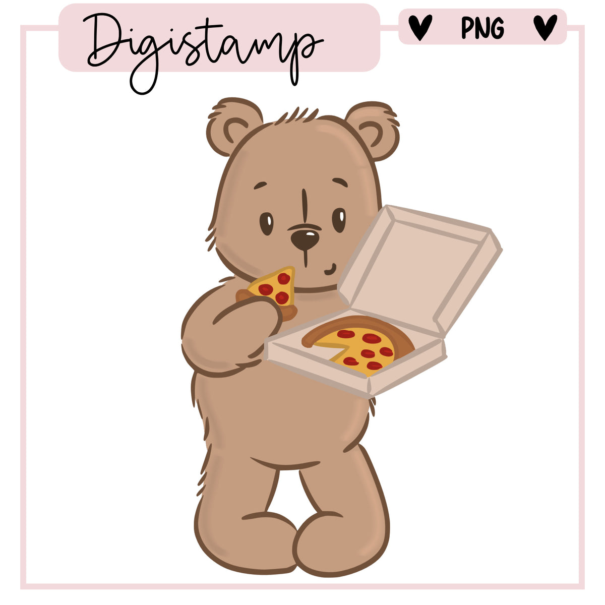 Pizza Teddy Digistamp – Milbow