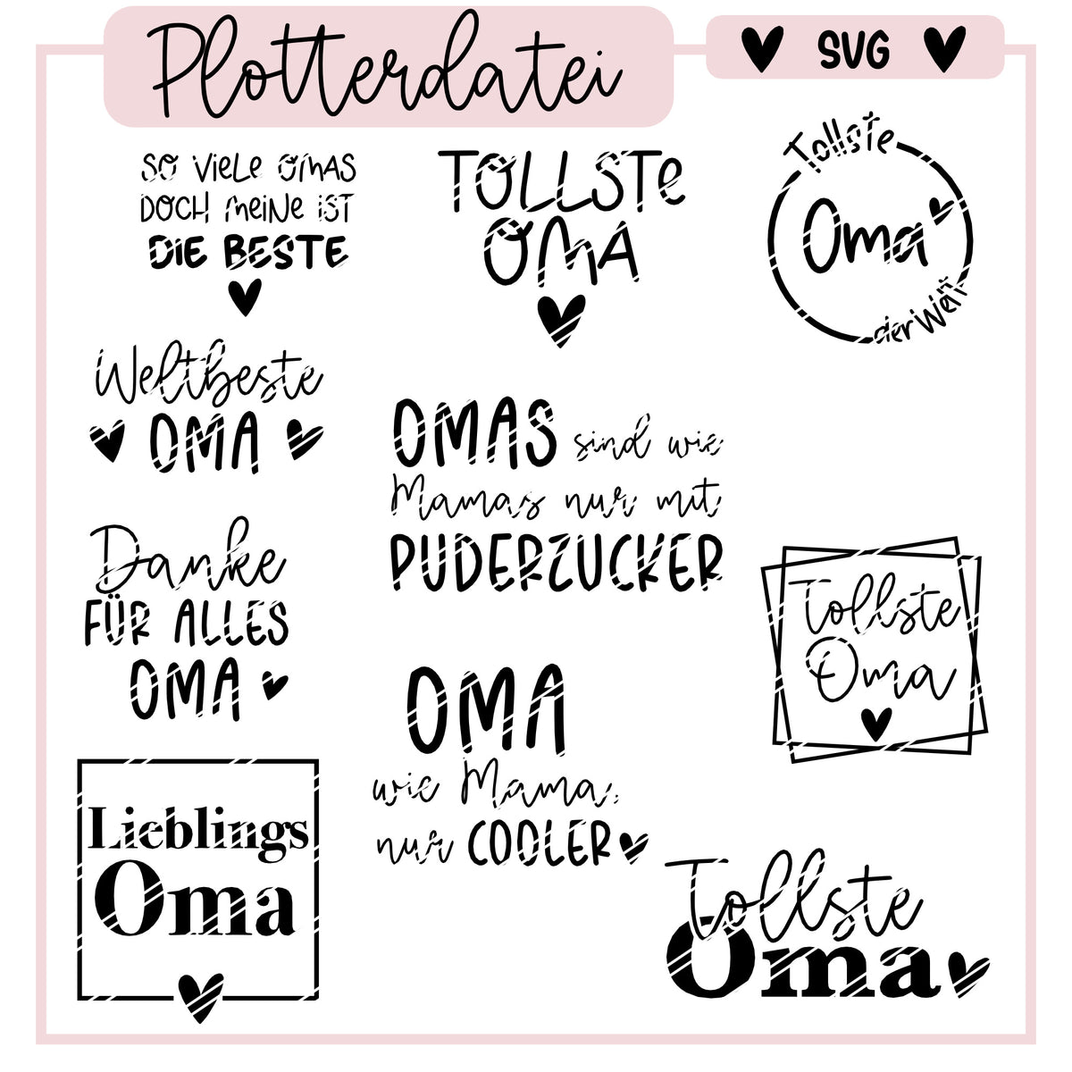 Oma Bundle Plotterdatei – Milbow