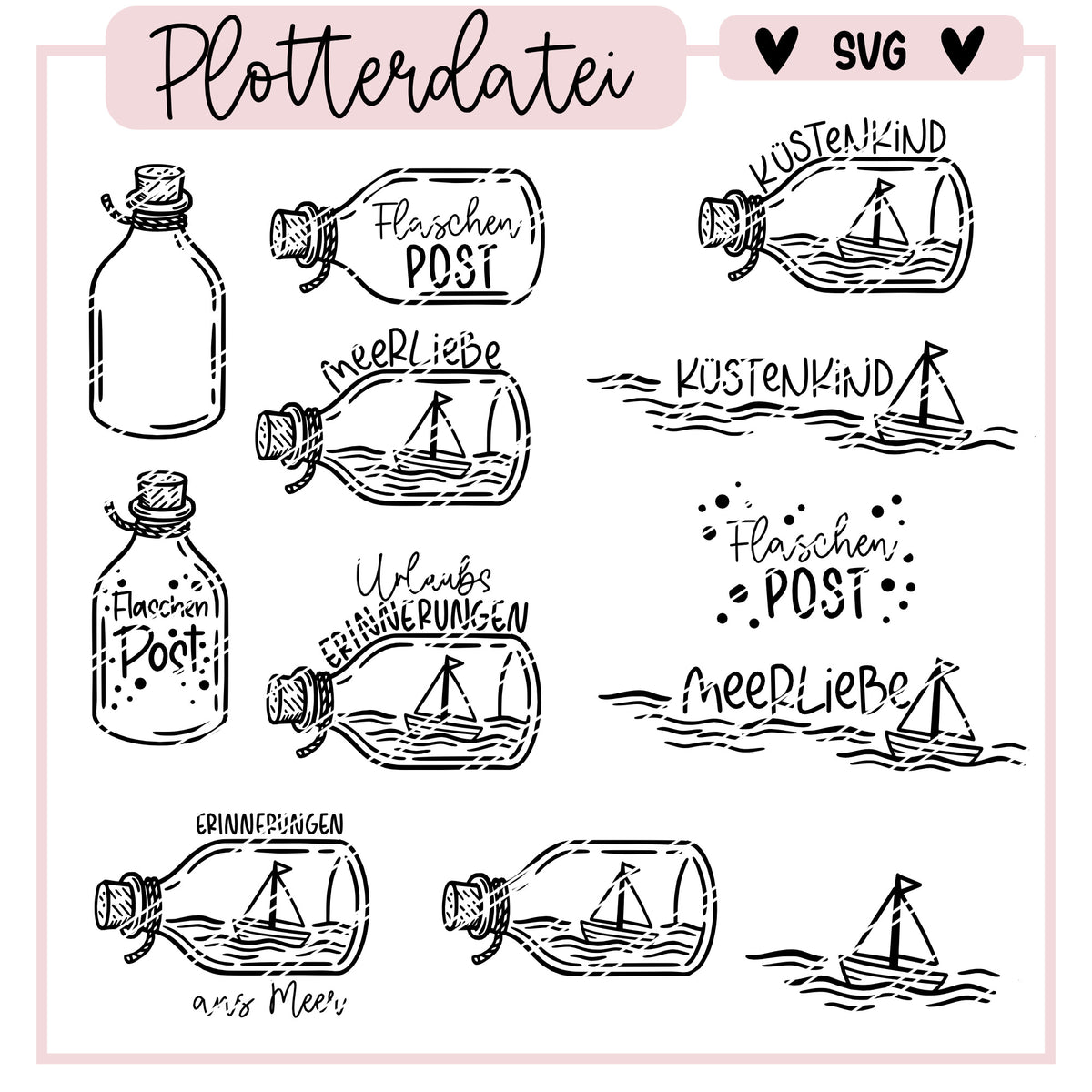 Flaschenpost Plotterdatei – Milbow
