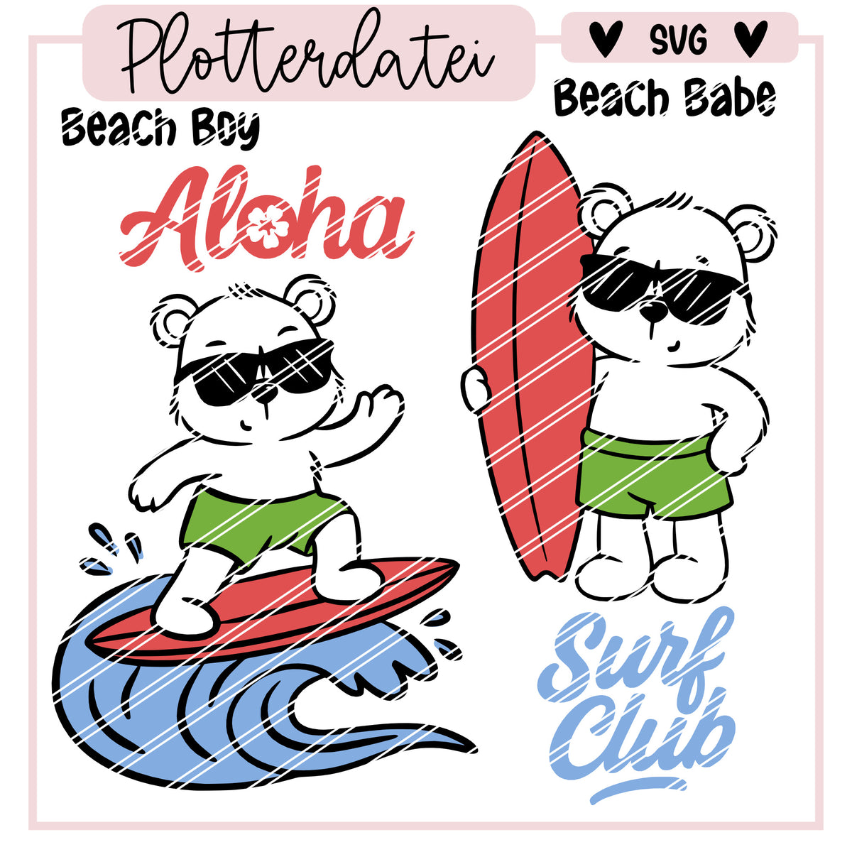 Surfer Teddy Plotterdatei – Milbow