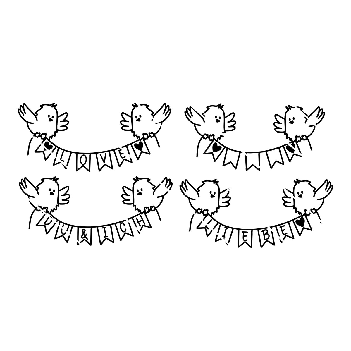 Valentins Liebesvögel Plotterdatei – Milbow