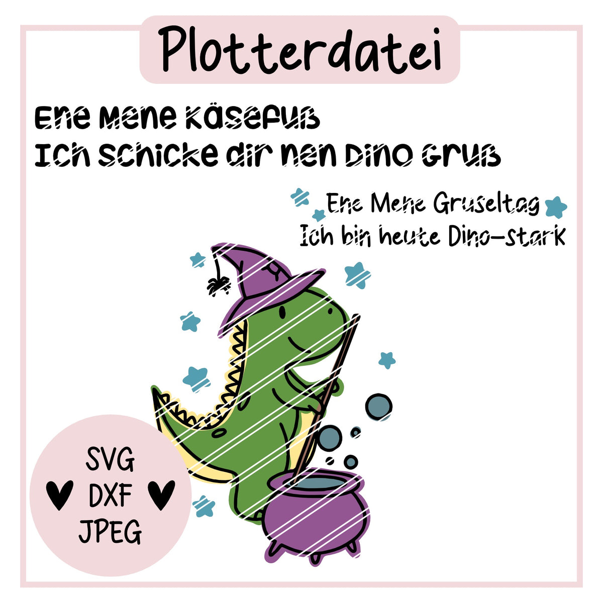 Dino Charlie als Hexer Plotterdatei – Milbow