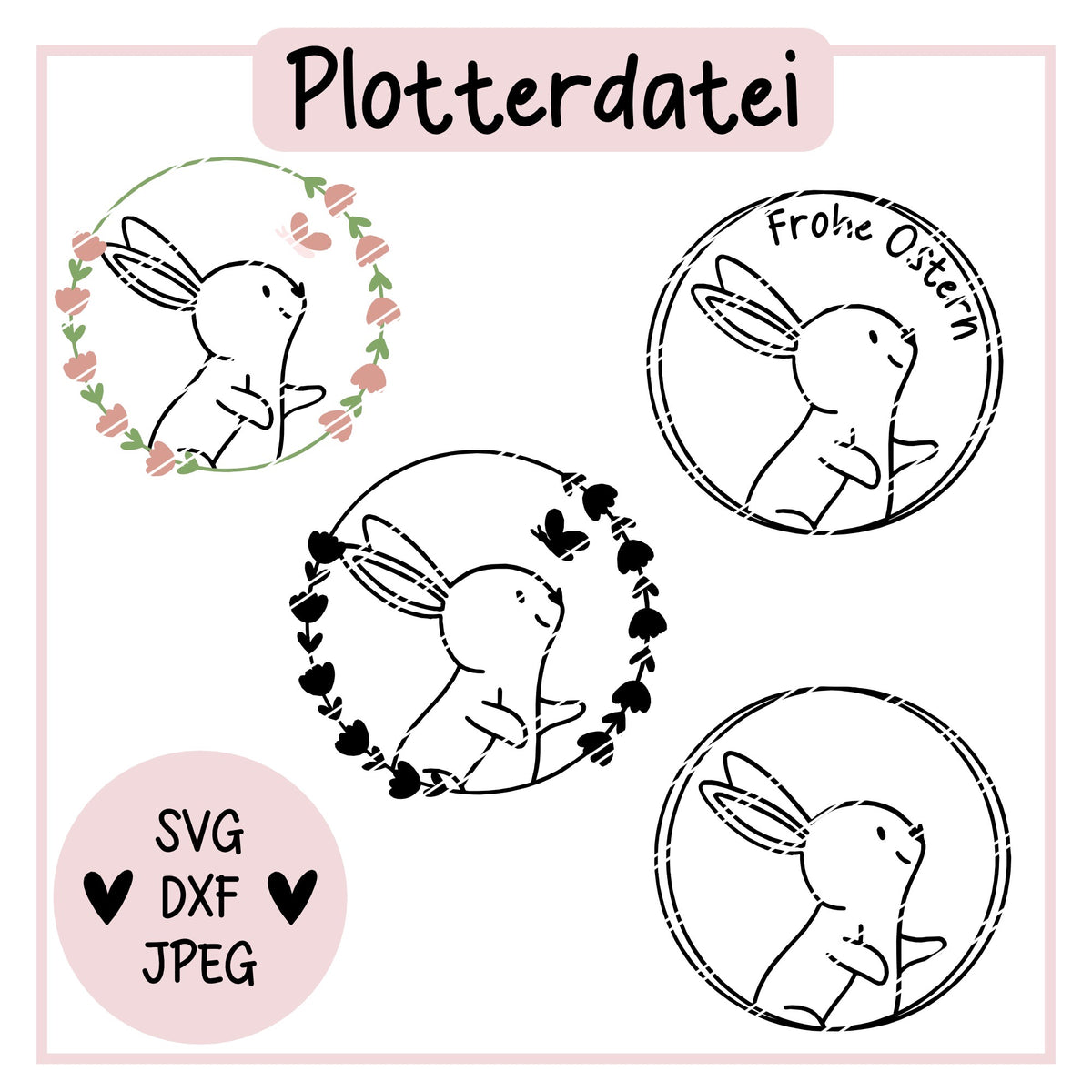 Ostern kleiner Hase Plotterdatei – Milbow