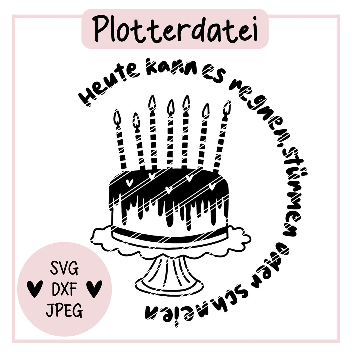 Geburtstagstorte Plotterdatei – Milbow