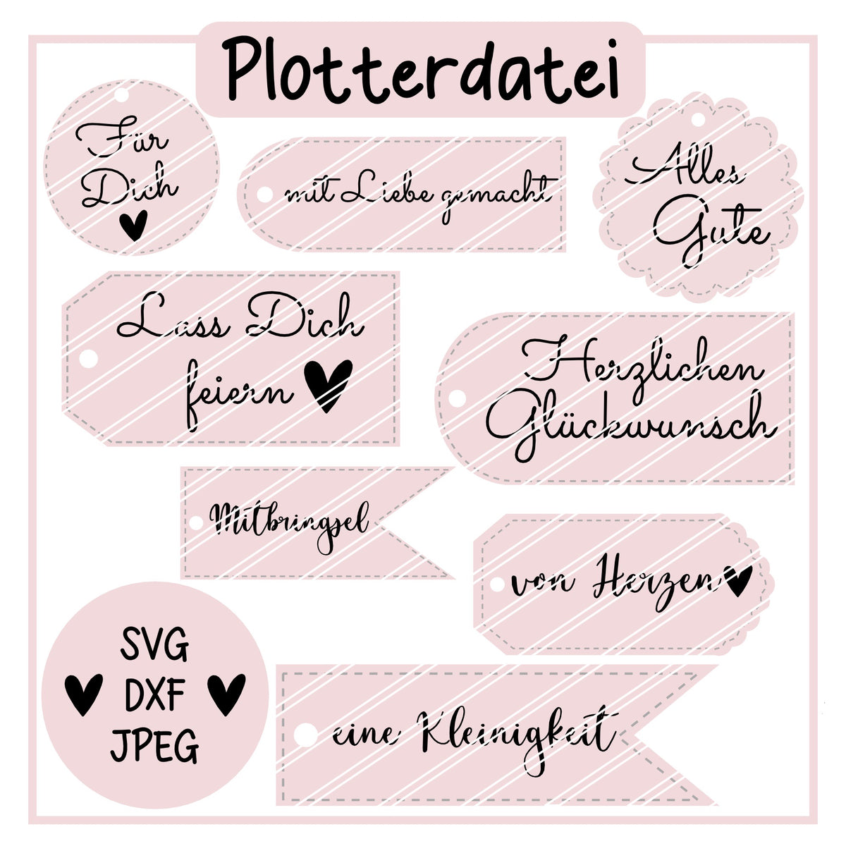 Geschenkanhänger Plotterdatei – Milbow