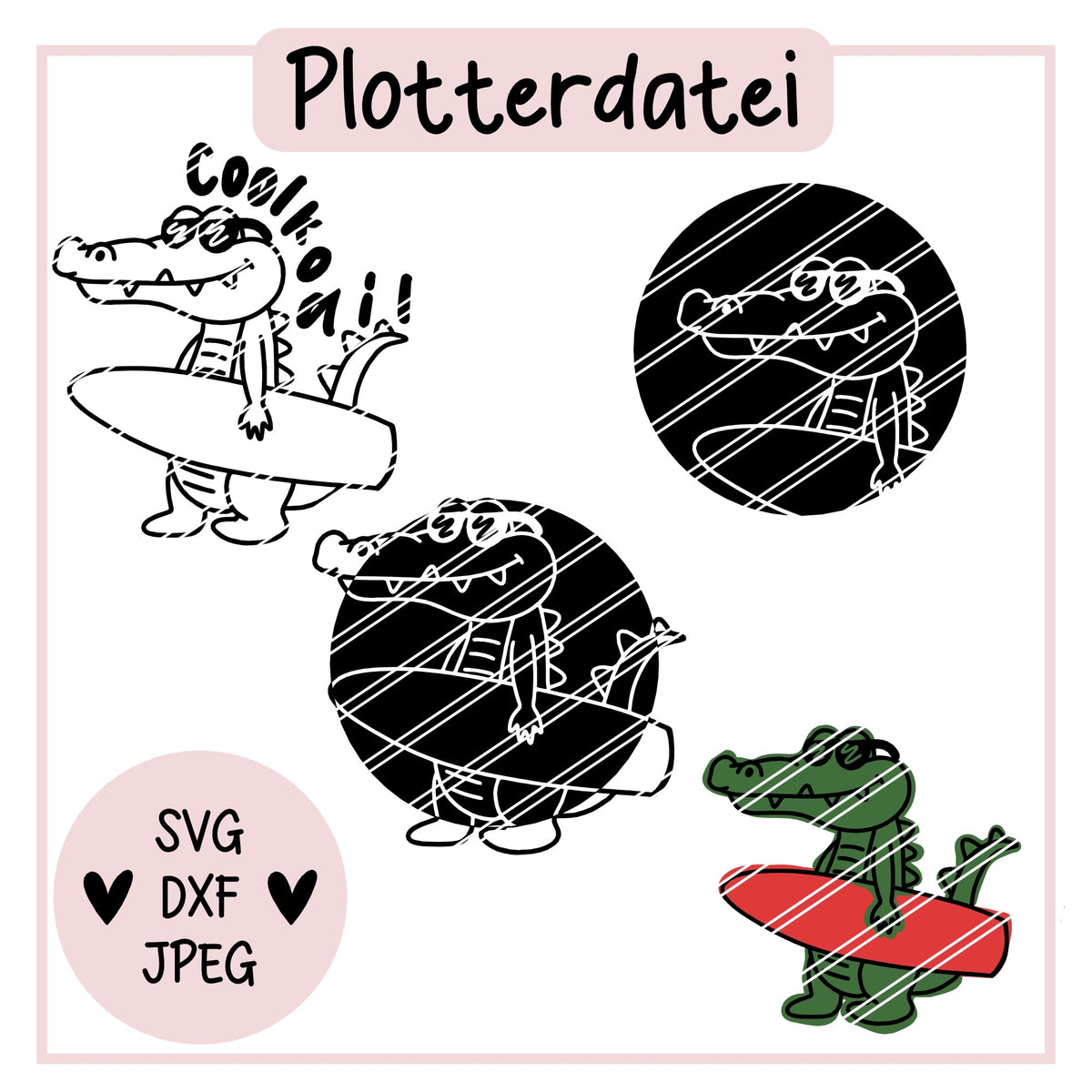 Cooles Krokodil Plotterdatei – Milbow