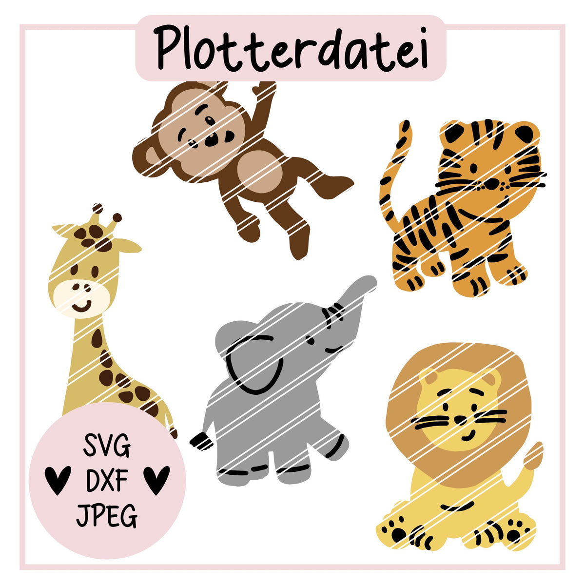 Dschungel Tiere Plotterdatei – Milbow