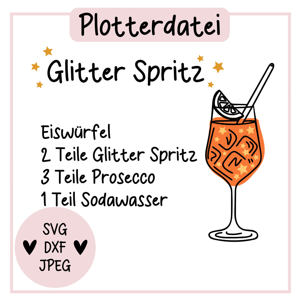 Glitter Spritz Plotterdatei – Milbow