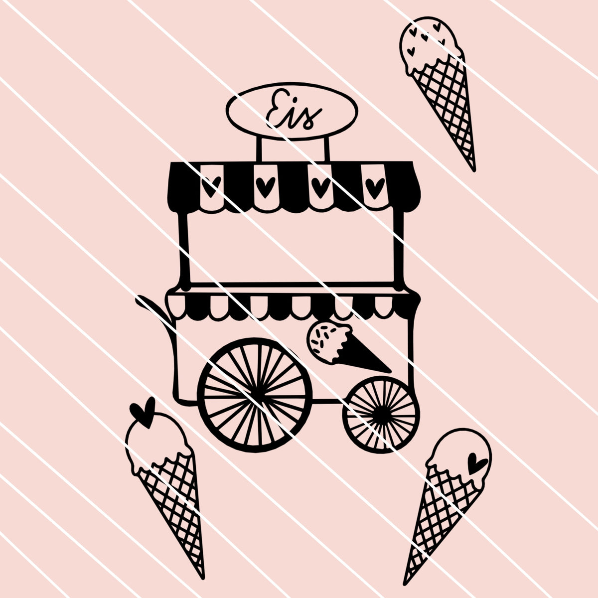 Eiswagen vintage Plotterdatei – Milbow