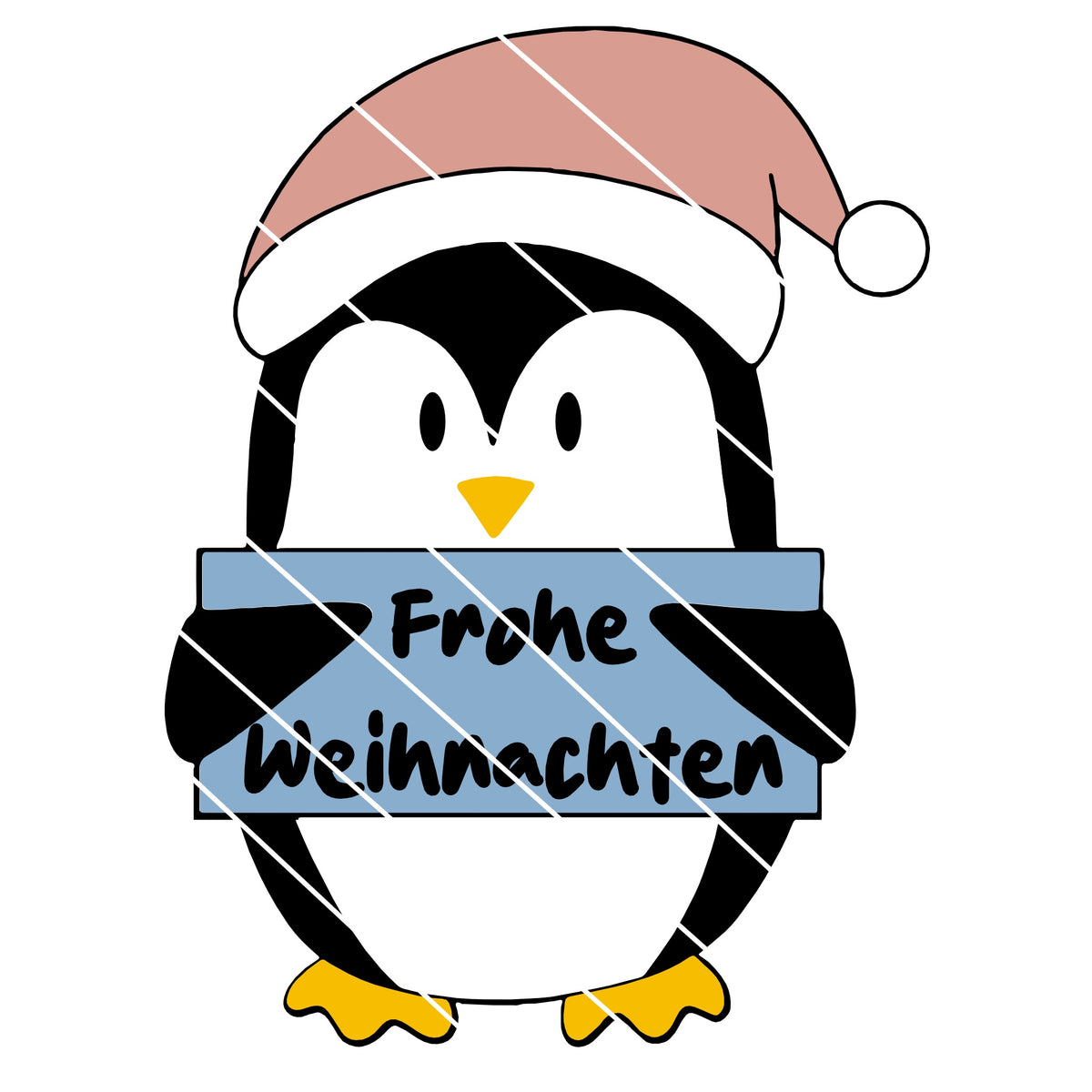 Weihnachtspinguin Plotterdatei 0€ – Milbow