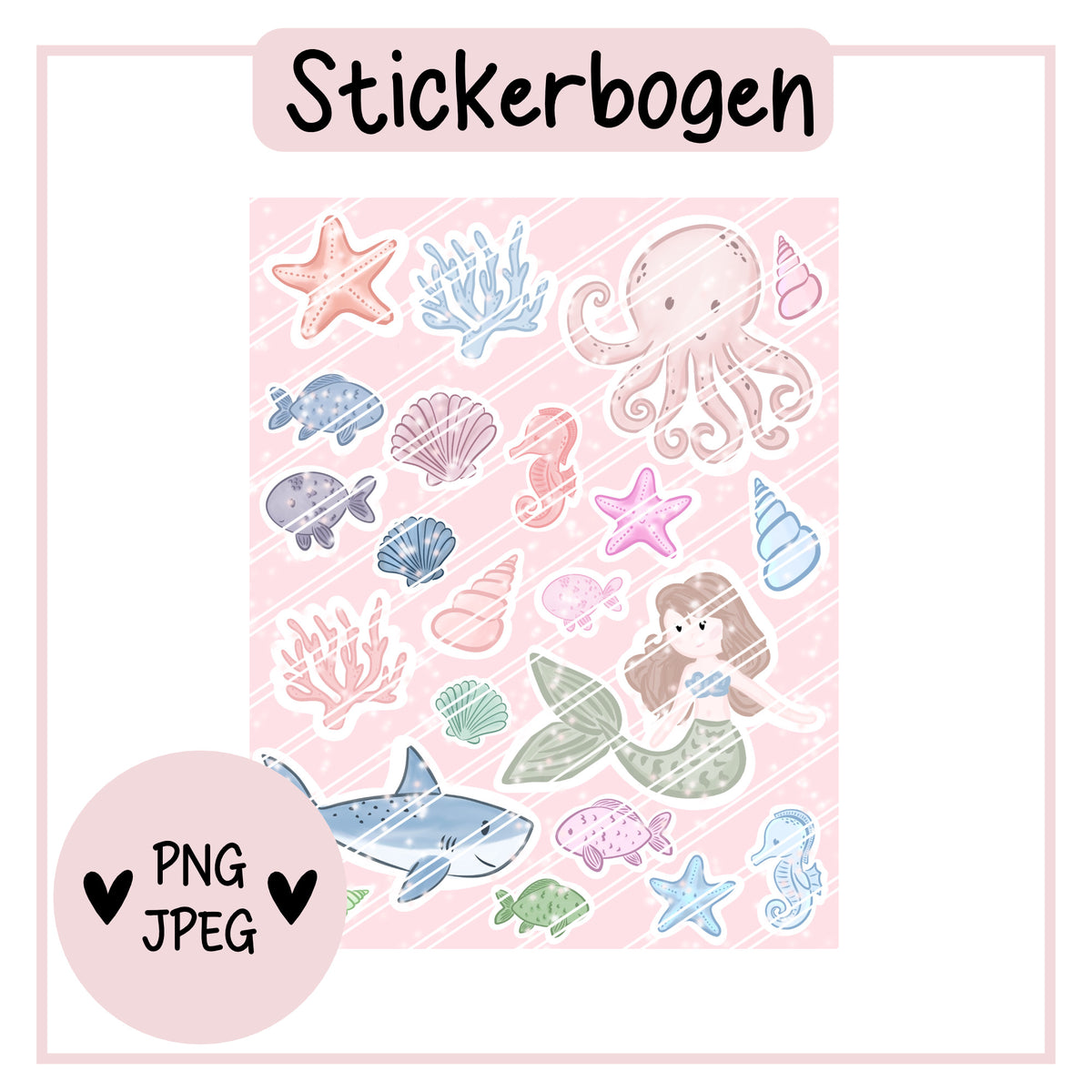 Unterwasser Sticker Vorlage – Milbow