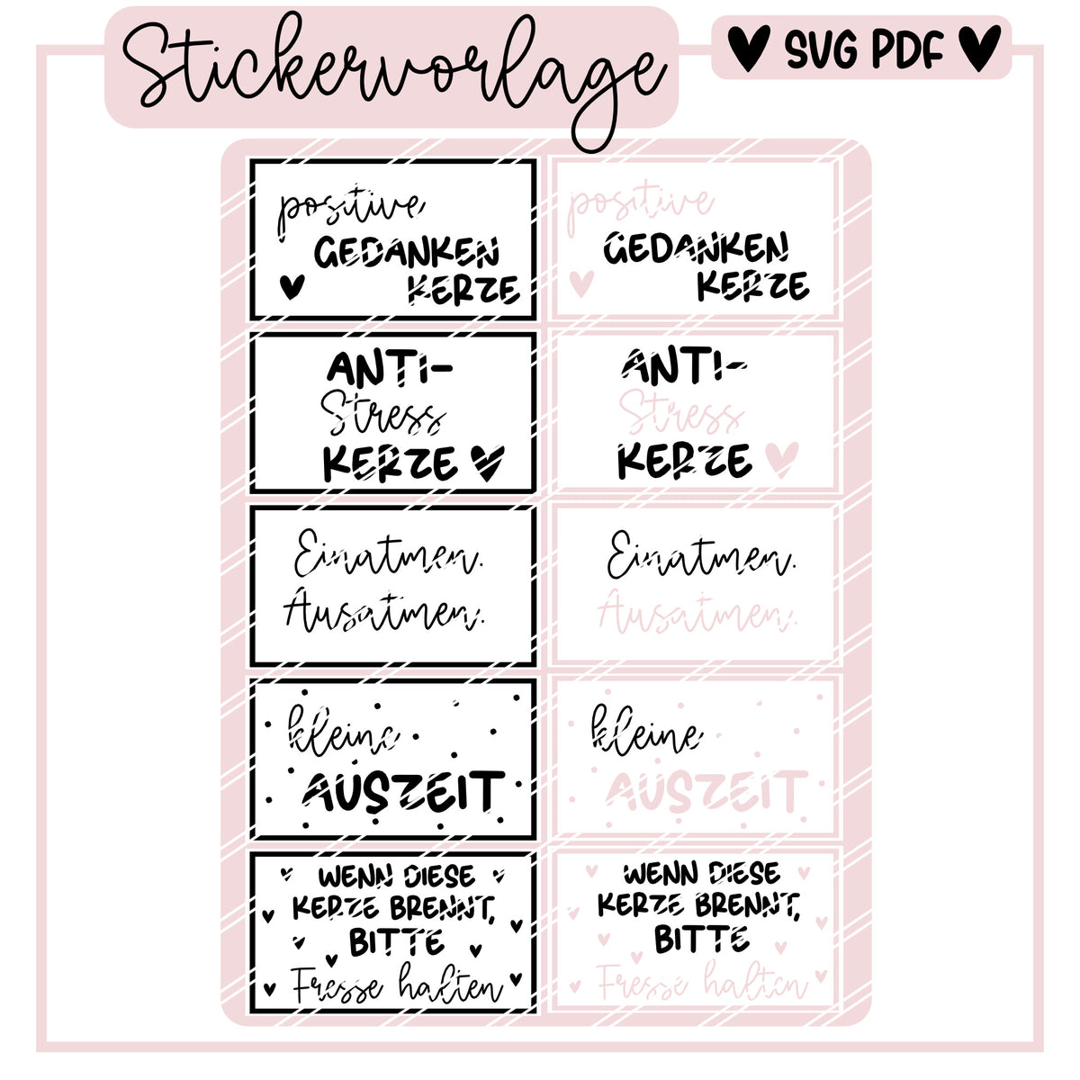 Entspannung Kerze im Glas Sticker – Milbow