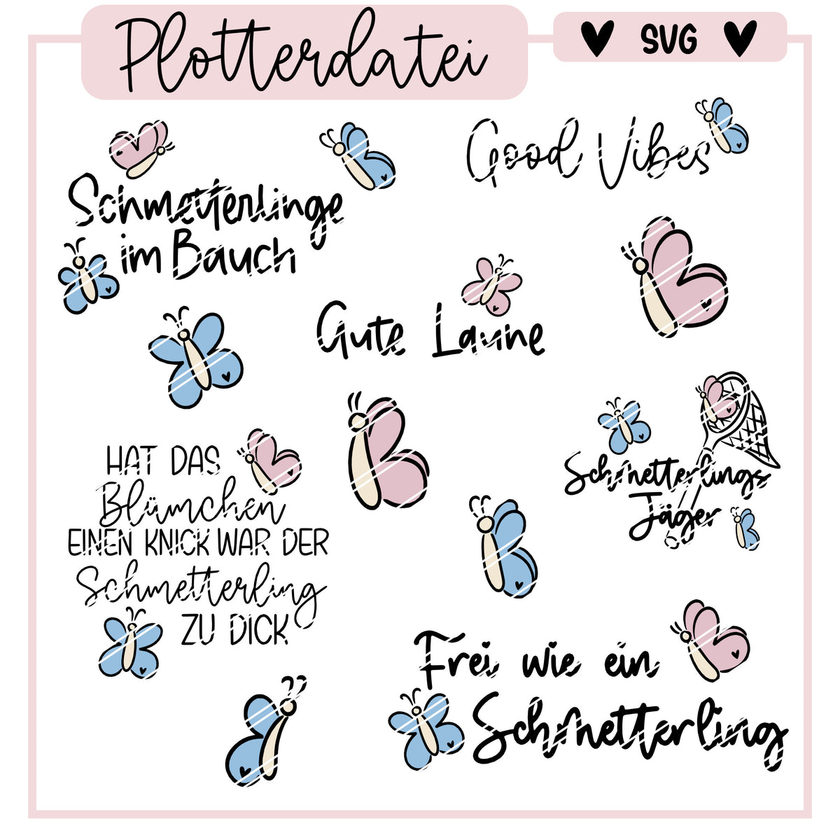 Schmetterlinge Plotterdatei – Milbow