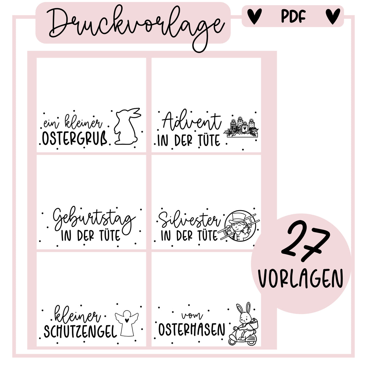 Druckvorlage In der Tüte Bundle – Milbow