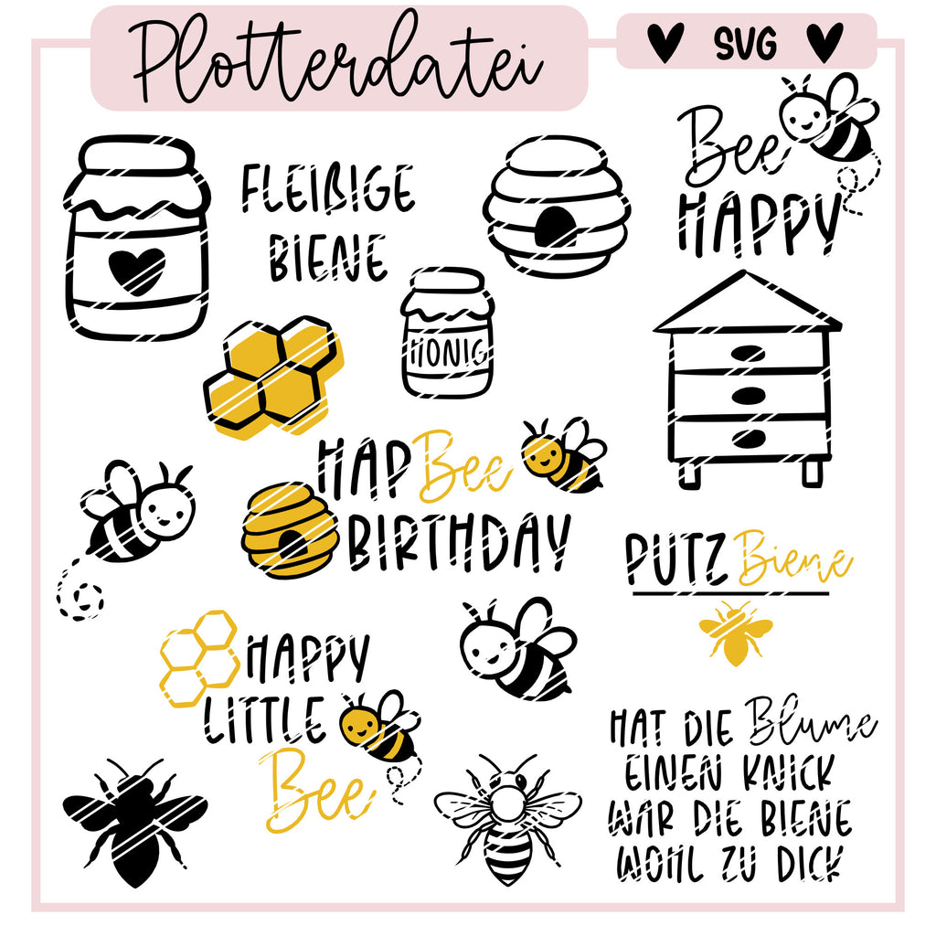 13 Bienen Bundle Plotterdatei – Milbow