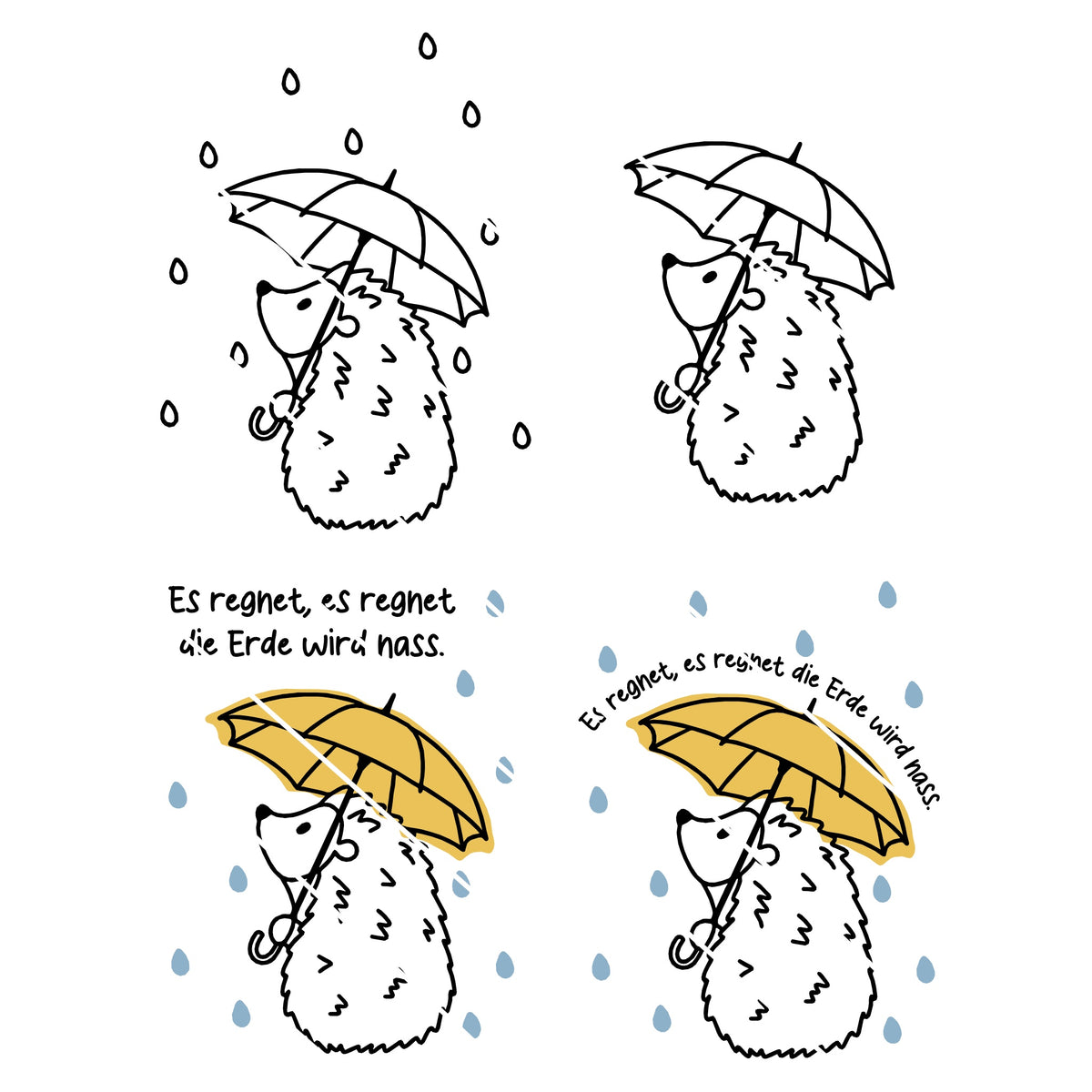 Igel im Regen Plotterdatei – Milbow