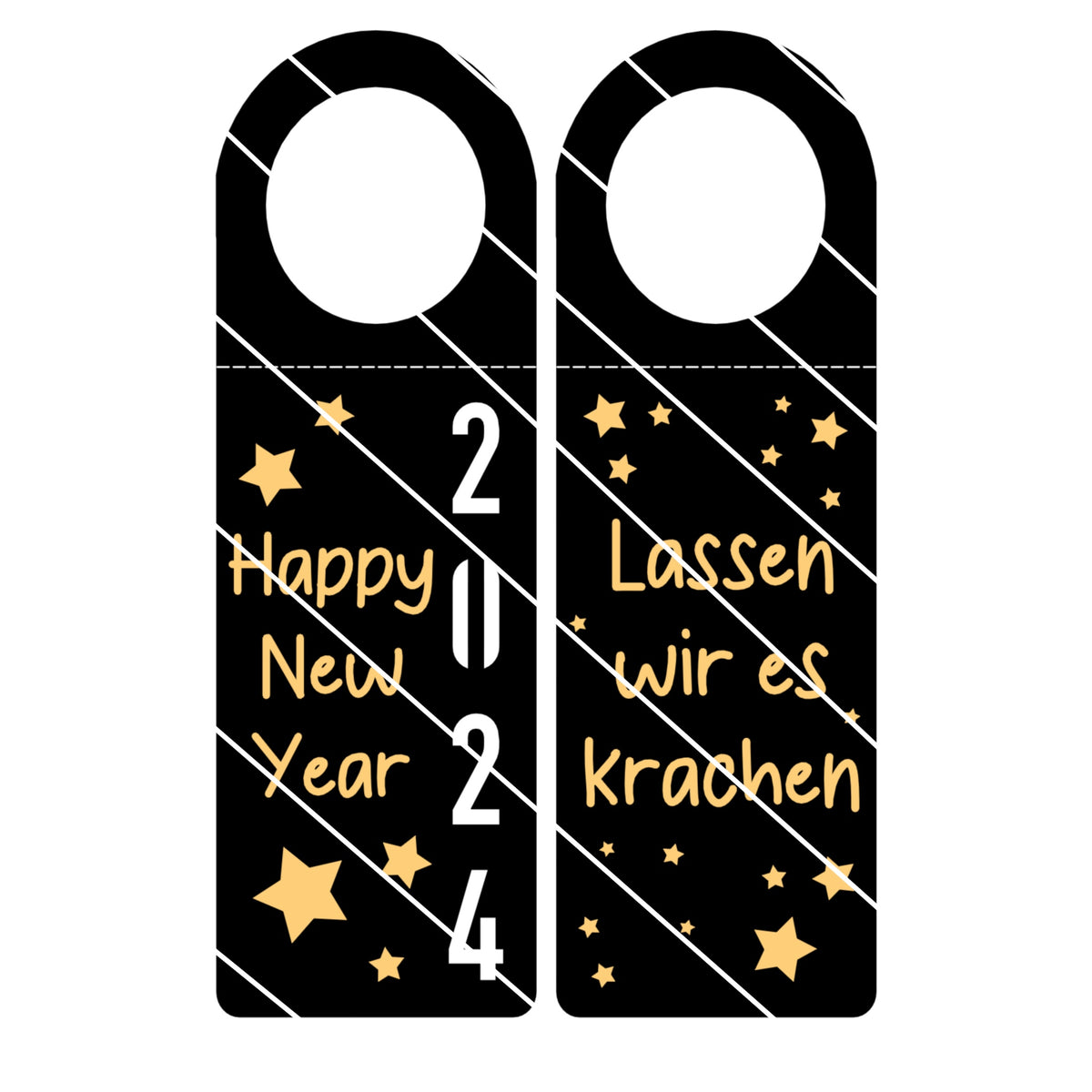 Silvester Flaschenanhänger Plotterdatei – Milbow