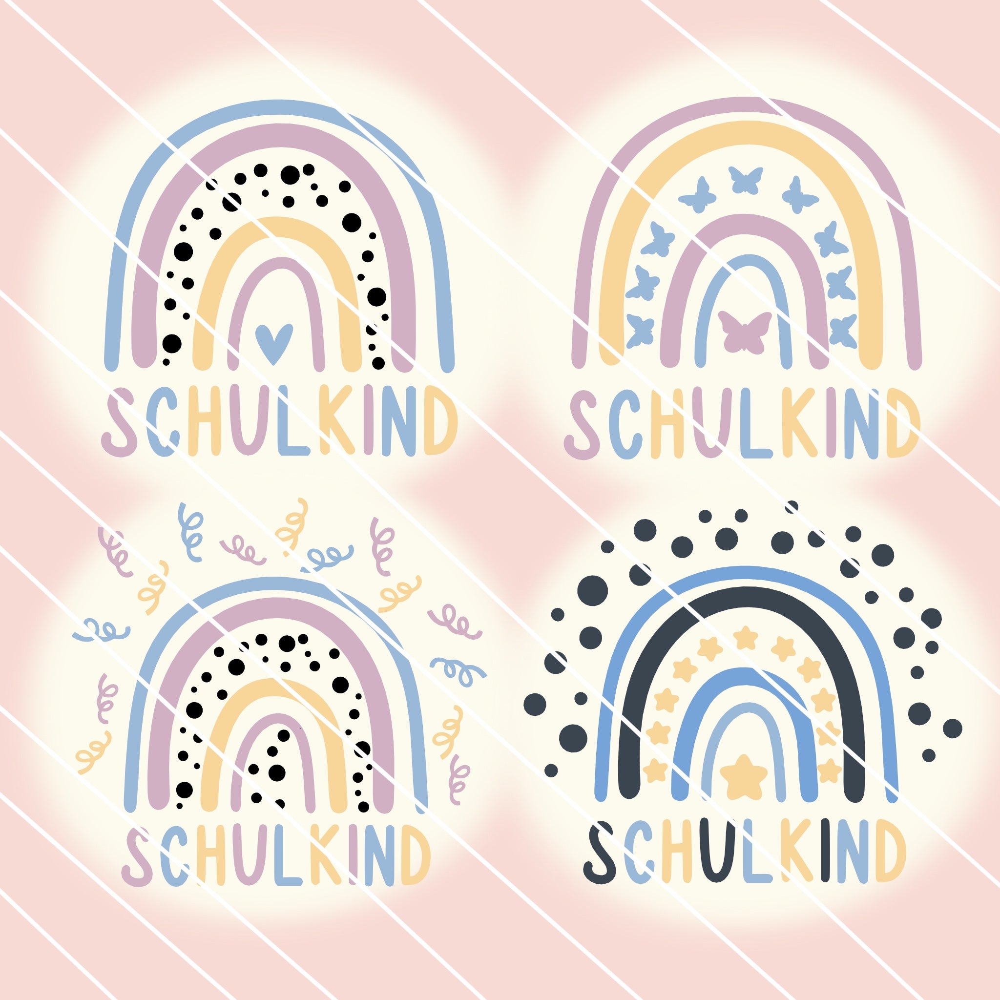 Kita- und Schulkind Regenbogen bunt Plotterdatei – Milbow