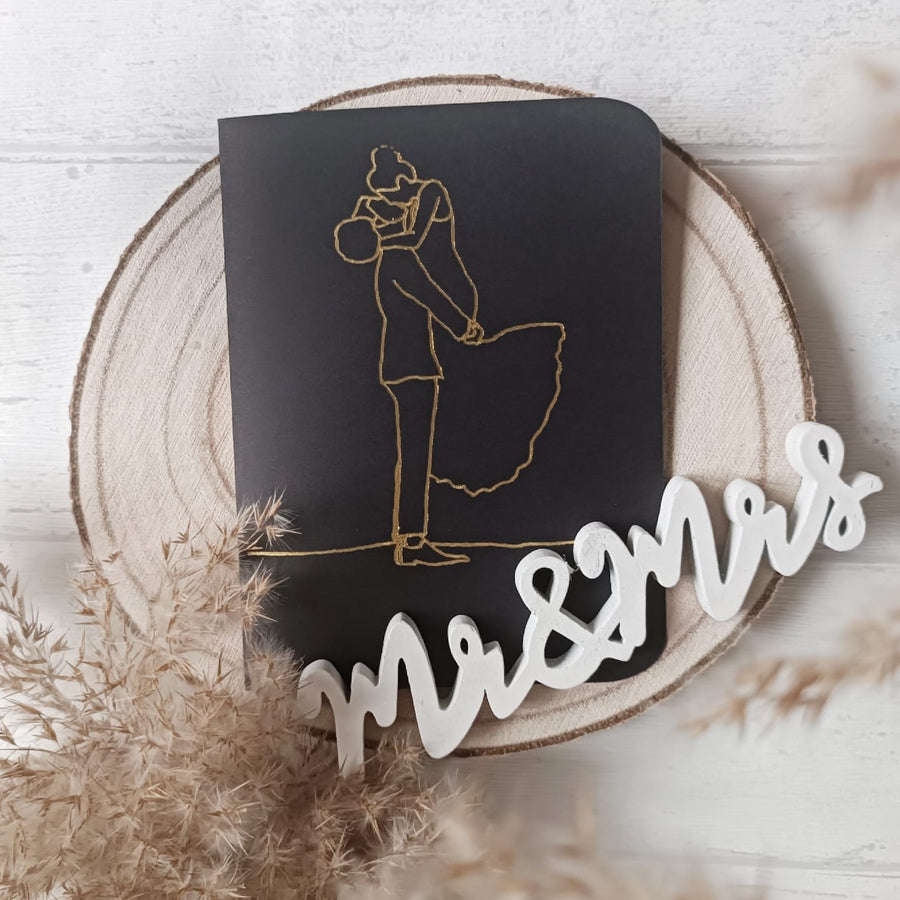 Brautpaar Singleline Plotterdatei – Milbow