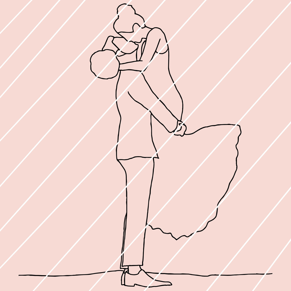 Brautpaar Singleline Plotterdatei – Milbow