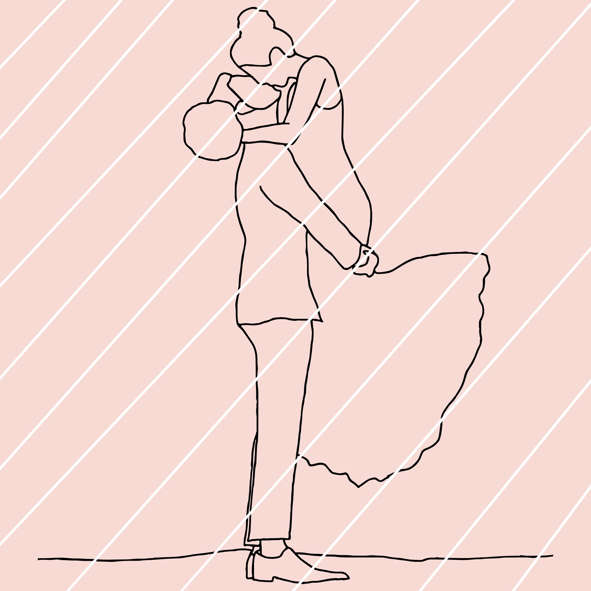 Brautpaar Singleline Plotterdatei – Milbow