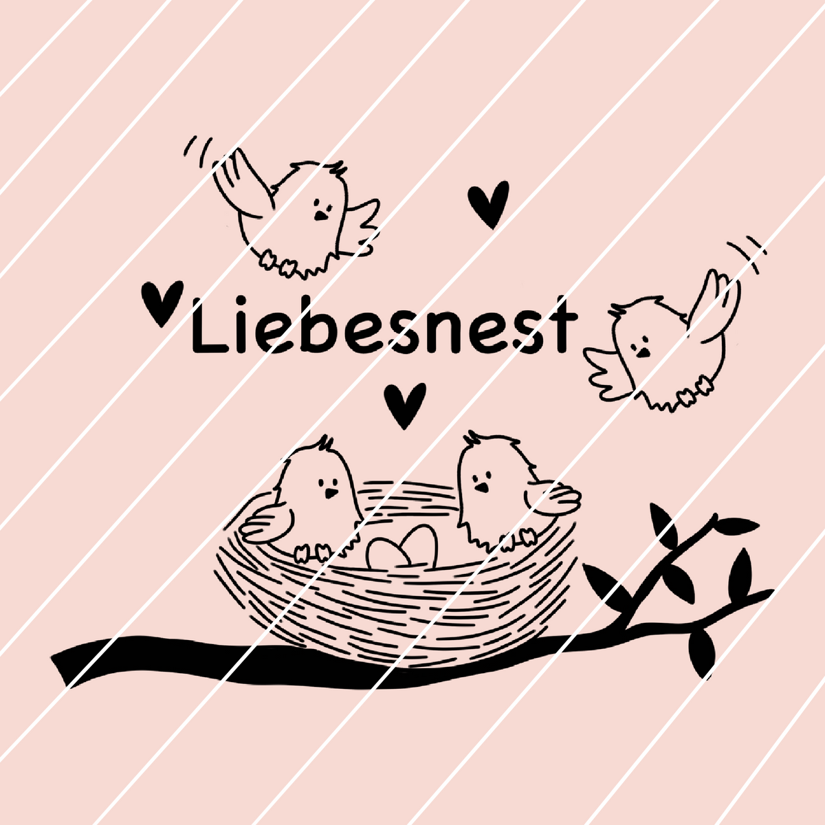 Liebesnest mit Vögeln Plotterdatei – Milbow