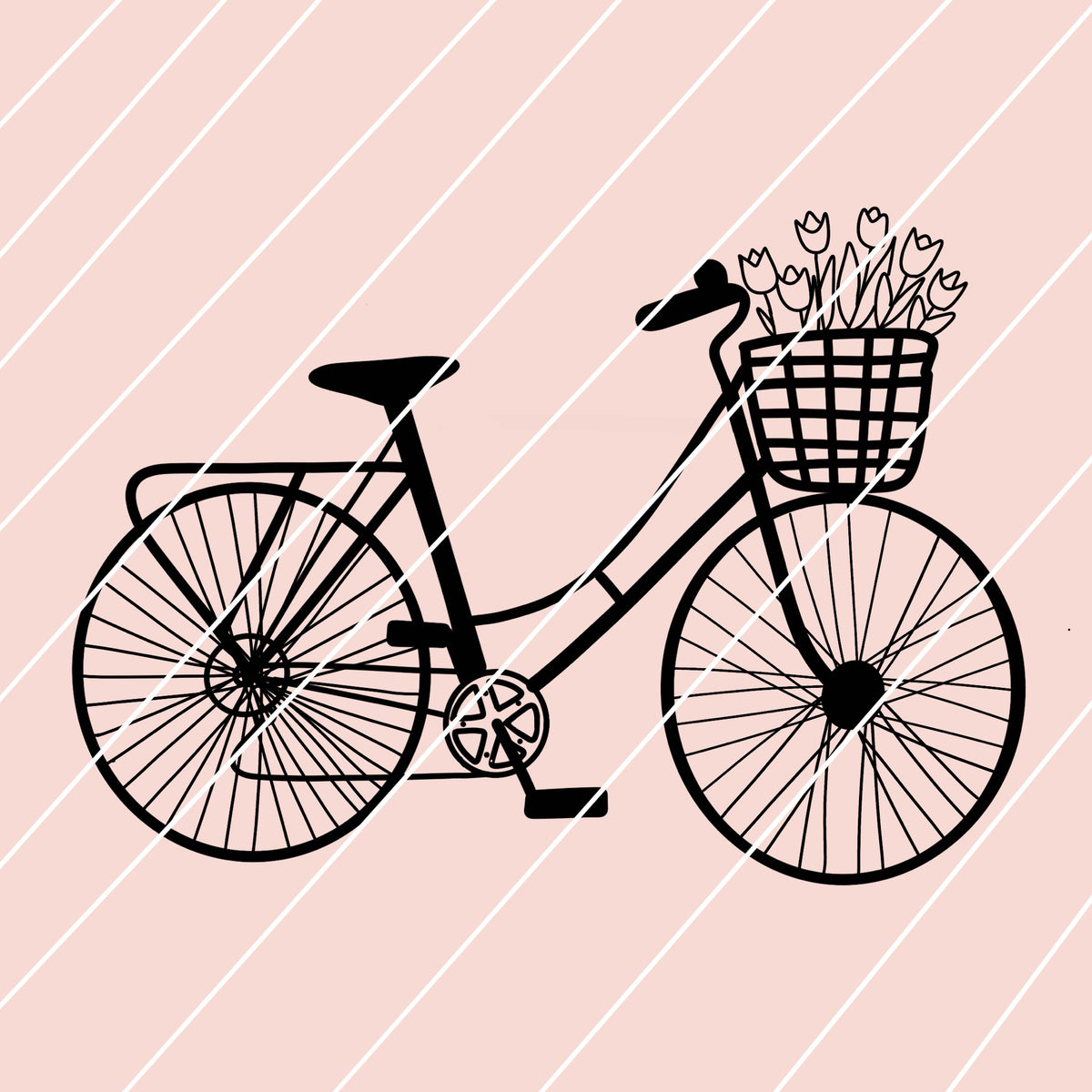Fahrrad mit Blumen Plotterdatei – Milbow