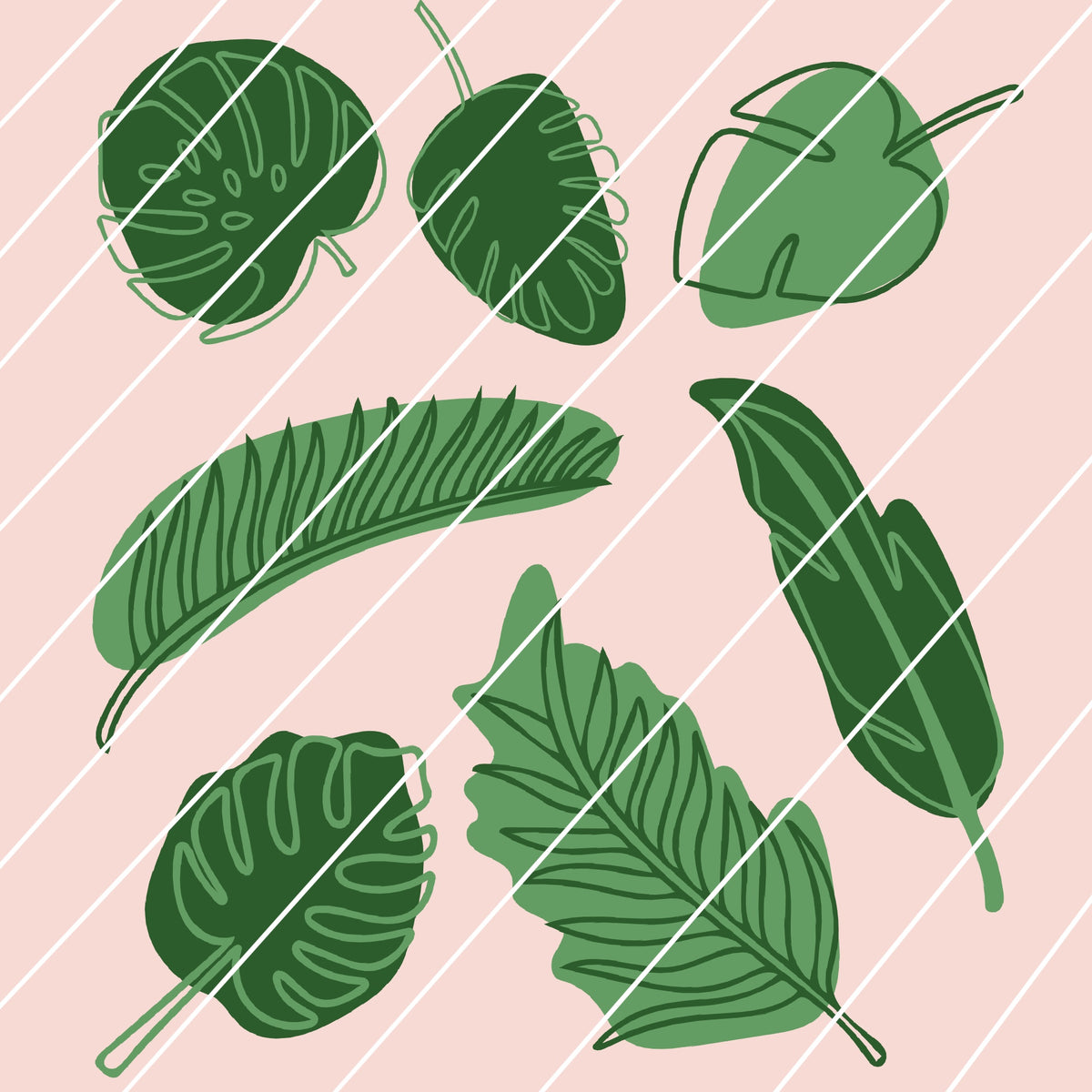 Singleline Blätter Plotterdatei – Milbow